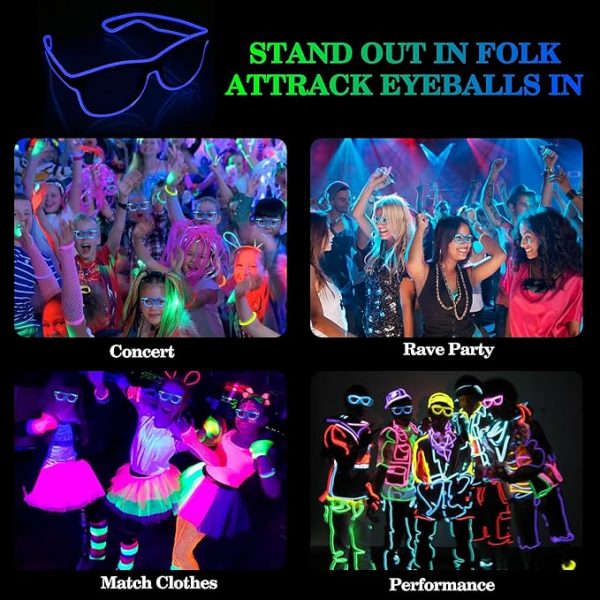 LED Light-Up Party Glasses – Wireless, Rechargeable, Perfect for ...