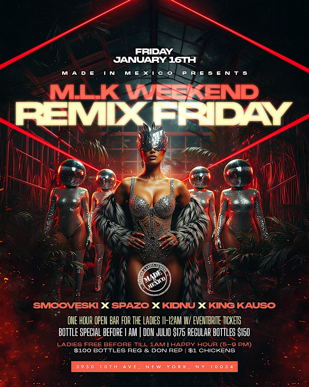MLK Weekend Remix Friday at Made in Mexico NYC | Tickets On Sale - MTS ...