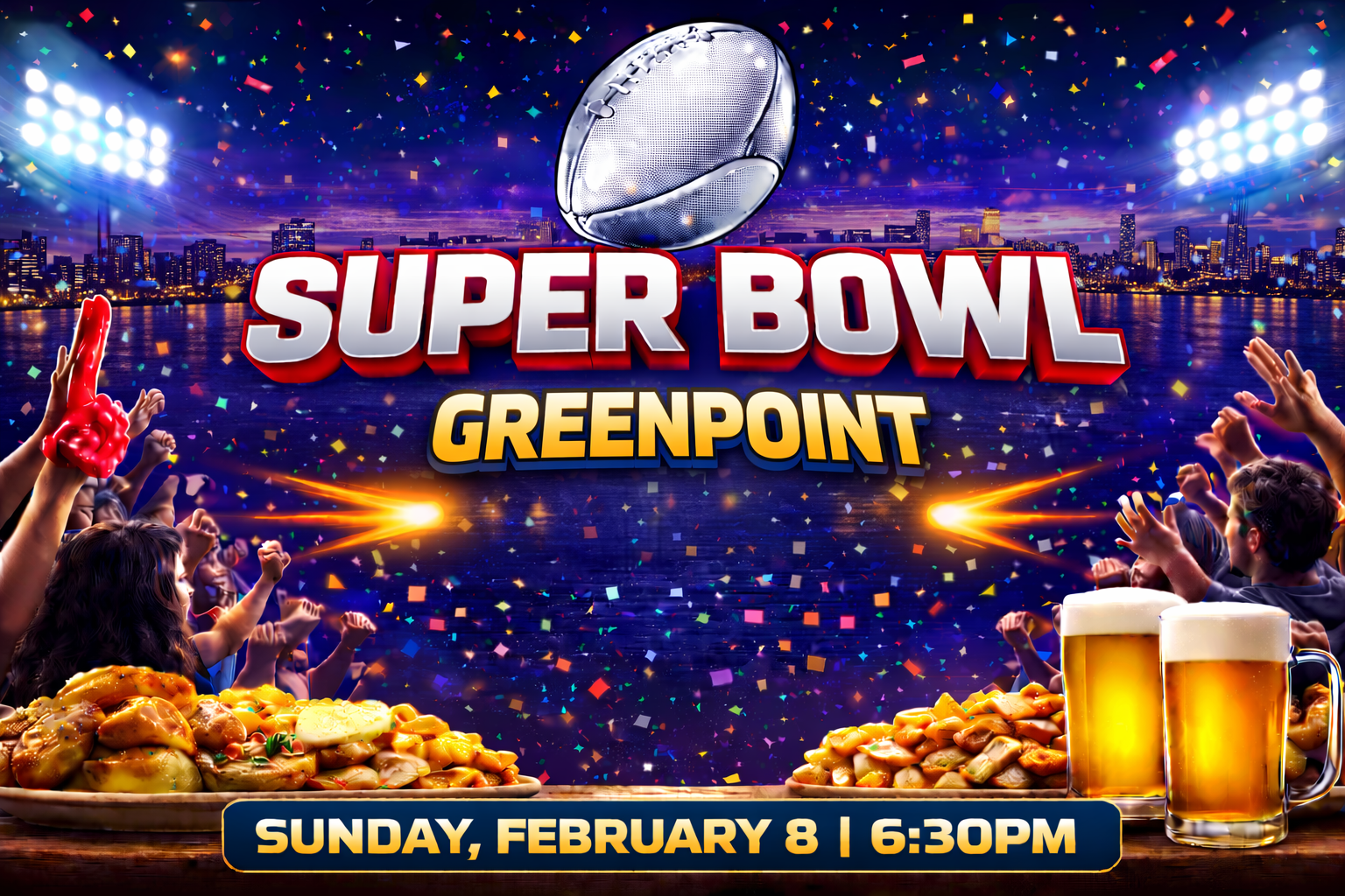 Super Bowl Party Greenpoint 2026 | Big Game Party